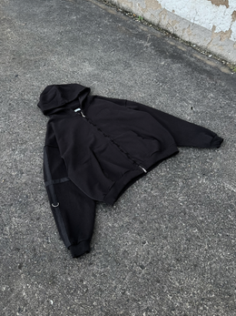 BLACK ON BLACK CROSS ZIPPER – Chambre de Couture